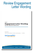 sample review engagement letter wording